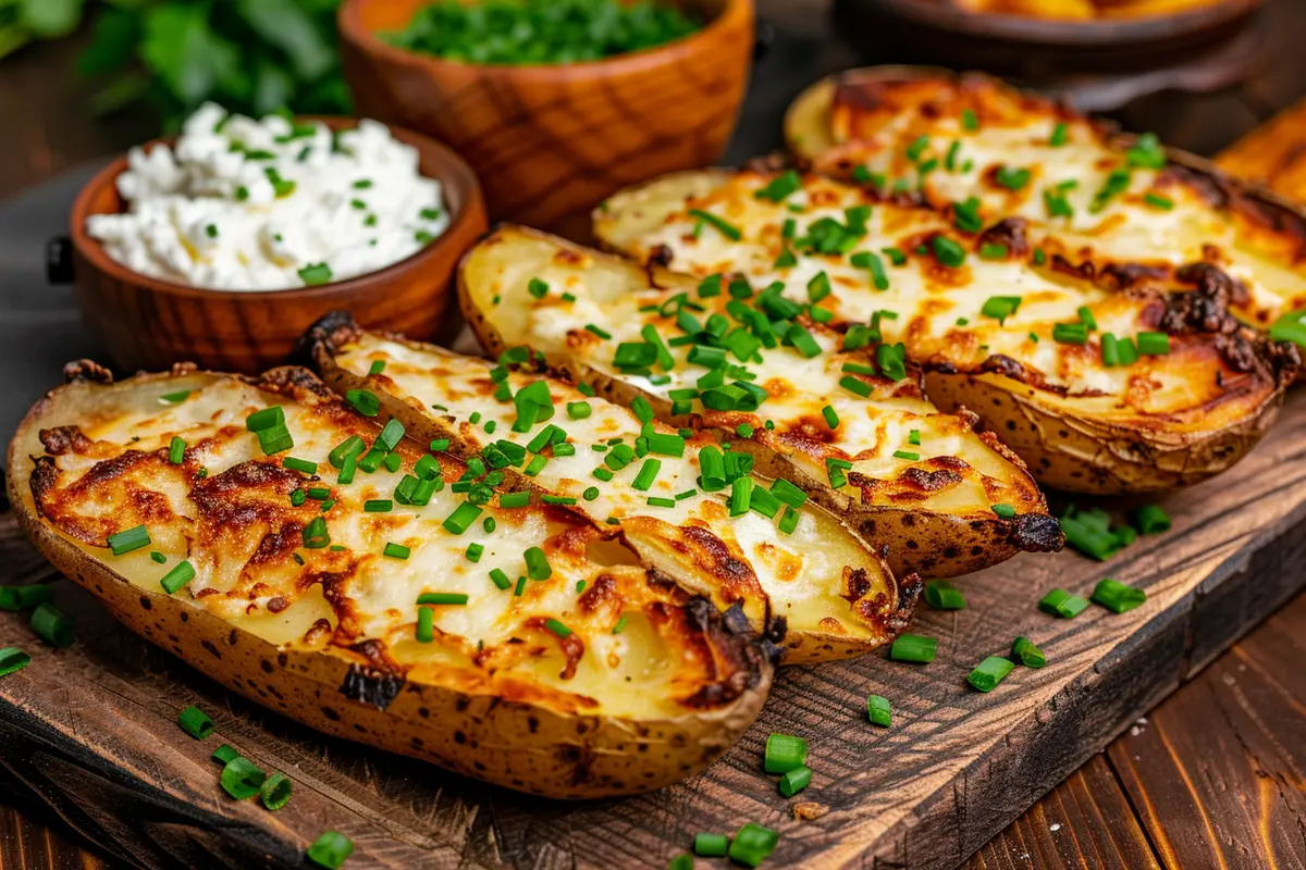 Cottage Cheese Recipe For Air Fryer Baked Potato Skins: